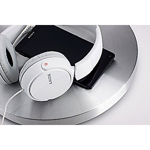 Sony ZX Series Wired On-Ear Headphones with Mic, White MDR-ZX110AP