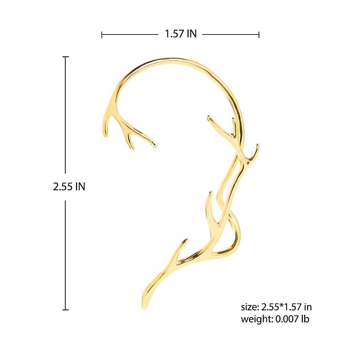 Vercret Gold Earrings Cuff for Women CZ Earring Ear Cuff for Friend, Sister, Daily Wearing