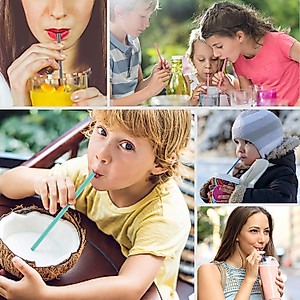 Reusable Silicone Straws-Snap Straw-Openable Design, BPA Free, Easy Cleaning No Cleaning Brush and Easy to Carry, Hot and Cold Compatible (4 Colors)