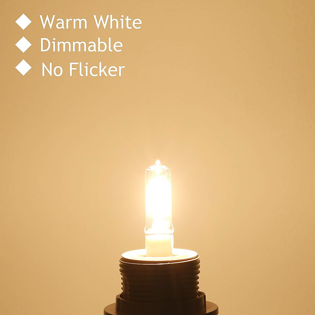 4-Pack JDE11 120V 100W Dimmable Halogen Bulb T4 Mini Candelabra Base Warm White for Chandeliers, Ceiling Fan, Table Lamps, Cabinet Lighting