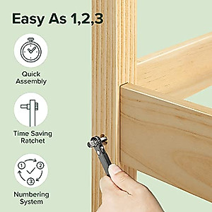 ZINUS Robin Wood Platform Bed Frame with Headboard / Wood Slat Support / No Box Spring Needed / Easy Assembly, Twin