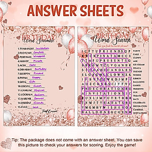 Fumete Birthday Party Games 100 Pcs Who Knows The Birthday Girl Game with 20 Pencils Girly Birthday Cards Set for Child Teen Adults Sweet Sleepover Party Supplies for Girls, 4 Activities (Balloon)