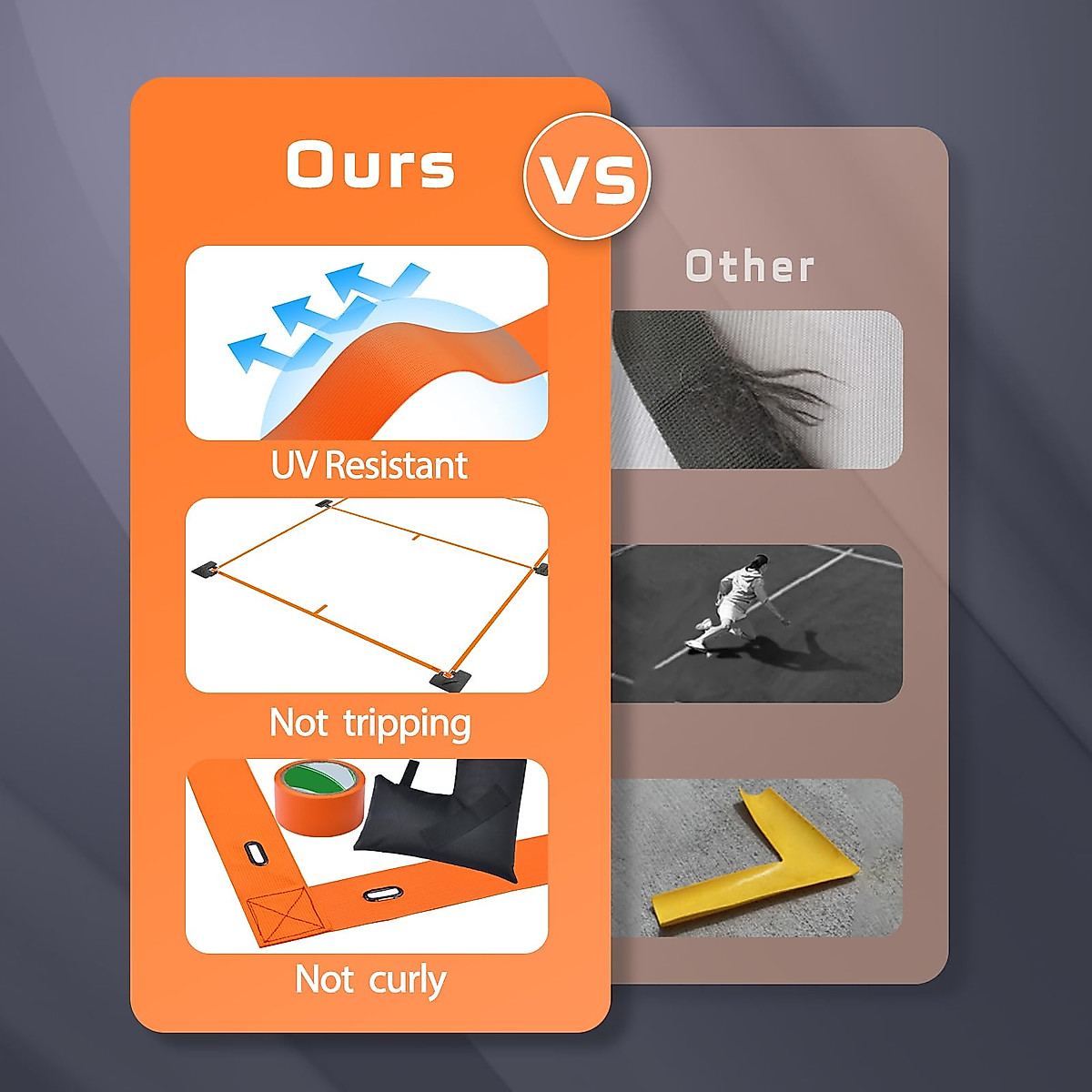 Professional Portable Pickleball Court Marking Kit for Outdoor & Indoor with Stainless Steel Shovel & Sand Bags for Sand or Tape | Pickleball Boundary Lines Set for Street, Parking Lot or Tennis Court