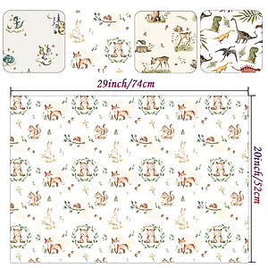 WAPLIGHAL Baby Shower Wrapping Paper Sheets for Boys Girls - Dragon Baby, Funny Dinosaur, Woodland Animals, Watercolor Design - Gift Wrapping Paper for Birthday, Easter, Holiday - 20 X 29 Inch Per Sheet (8 Precut Folded Sheets), Easy to Store