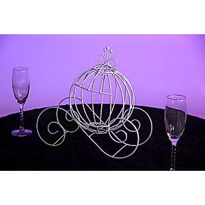 Anderson's White Wire Cinderella Carriage, Coach, Wedding, Birthday, Special Event Décor/Centerpiece, 12 Inches