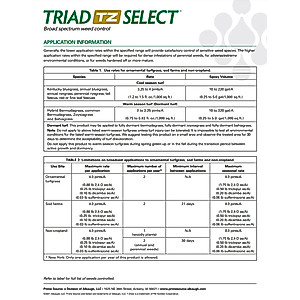 Select Source Triad TZ | 4-Way Combination Herbicide (Compare to T Zone) | Dependable Post-Emergent Broadleaf Weed Control (Quart)