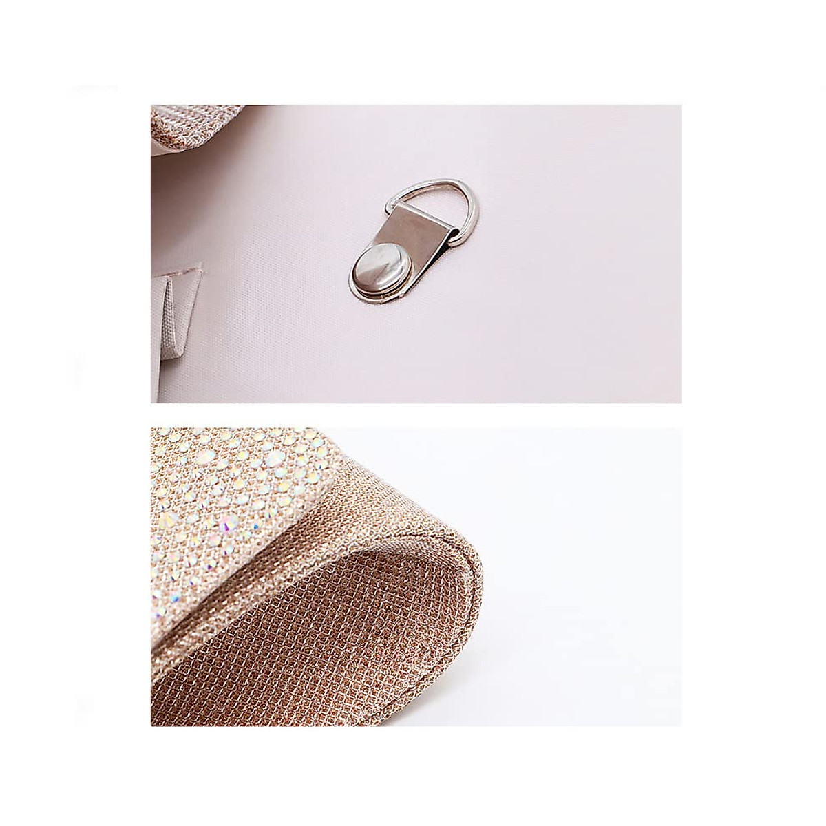 Vnewoka Women'S Hot Diamond Dinner Bag Clutch Bag With Diamond Small Bag With Dress Elegant (Champagne)