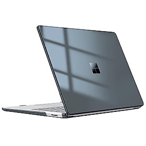 Fintie Case for 15 Inch Microsoft Surface Laptop 5 4 3 with Metal Keyboard (Model: 1872/1873/1953/1979) - Protective Slim Snap On Hard Shell Cover, Crystal Black