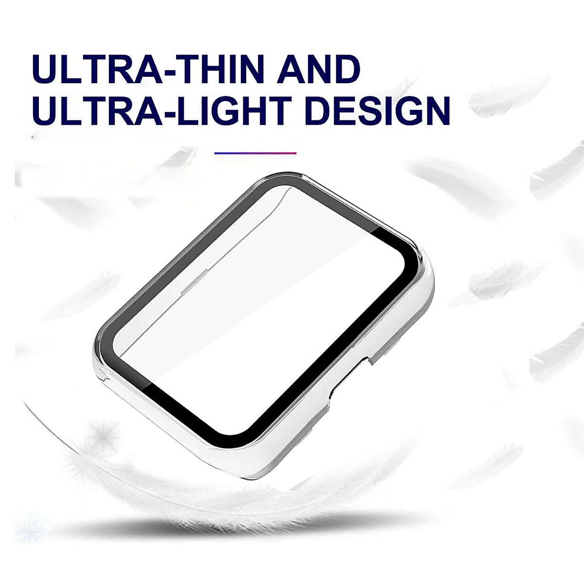 Acadeny 2 pieces Case With Tempered Glass Screen Protector Compatible for Huawei fit 2, 9H Hardness 360 ° All-round Protective Cover Ultra-thin Protective PC Case Cover for , Black+Transparent