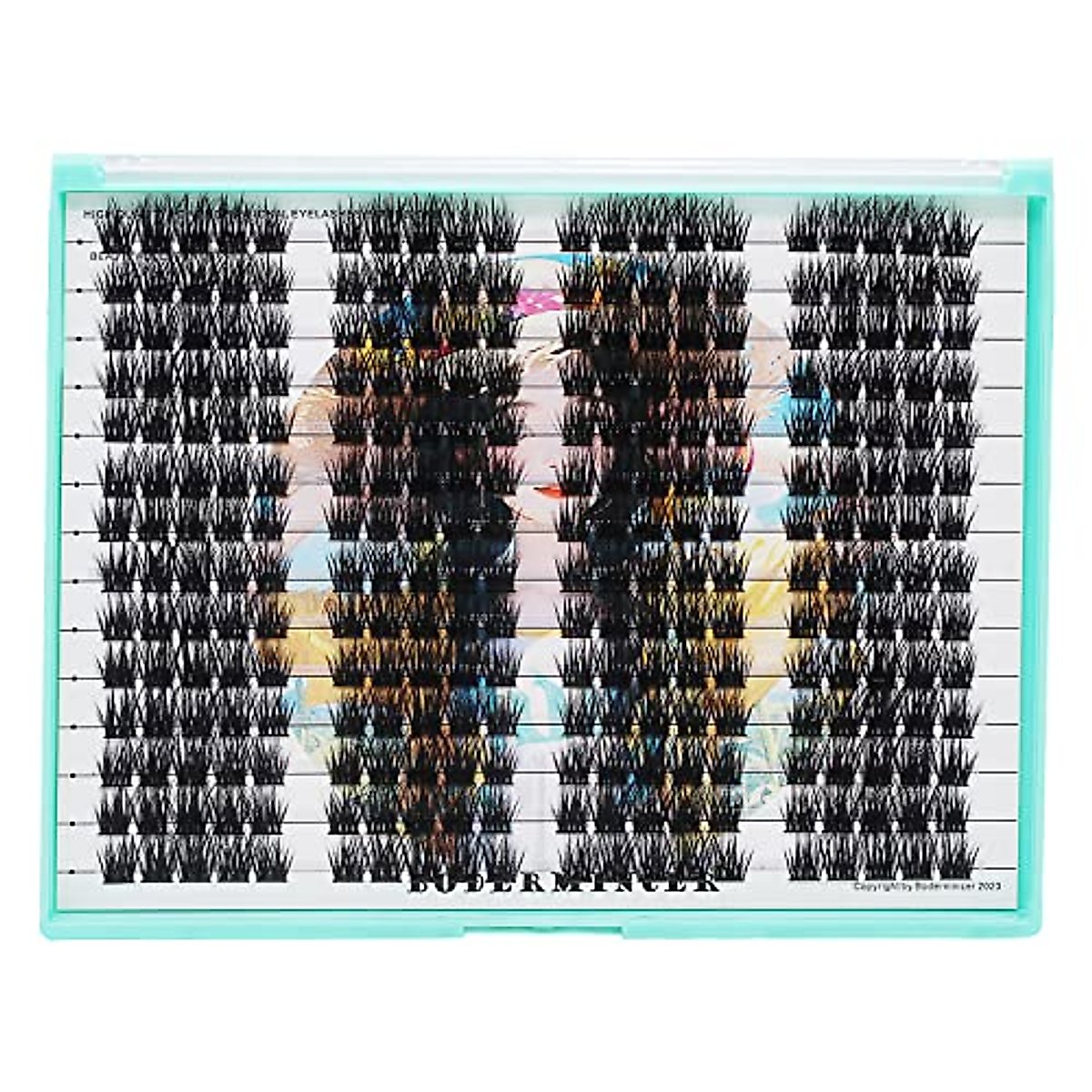 Bodermincer XXXL Tray D Curl 280 Clusters DIY Lashes Extensions Kit at Home (12mm Lashes Kit)
