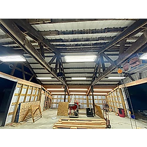 PrimeLights 4 Bulb / Lamp T8 LED High Bay Utility Shop Garage Warehouse Light Fixture 11,400 Lumens, 120-277V