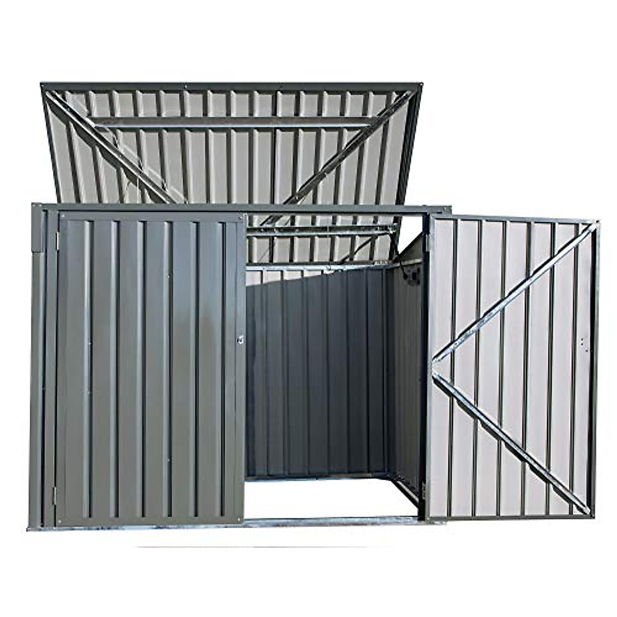 ARROW 6' x 3' Storboss Horizontal Outdoor Padlockable Steel Storage Shed, Charcoal
