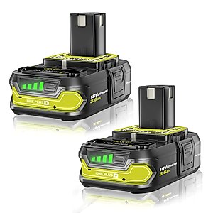 2Pack 2.5Ah 18V Lithium Battery Replacement for Ryobi 18-Volt ONE P104 P105 P102 P103 P107 P108 P109 Tool