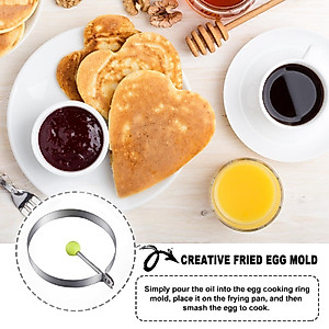 Egg Mold Shaper - Non Stick Pancake Deep Egg | Frying Egg Rings | Mould Cookies Maker Baking Shaper Stainless Steel Kitchen Gadget | Egg Patty Maker Rings For Sandwich Fritters Crumpets