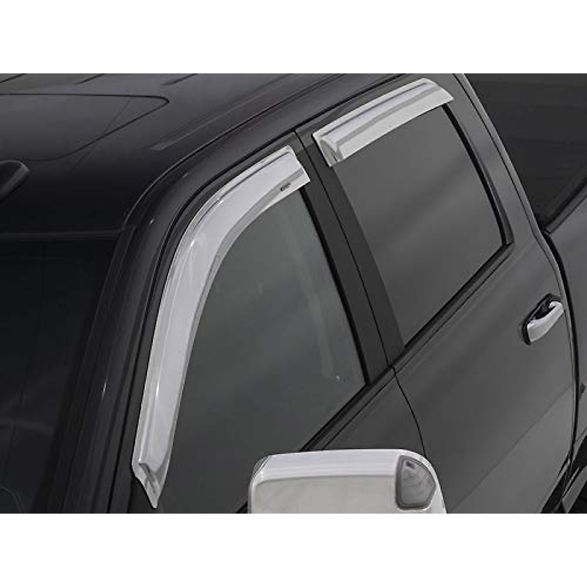 Stampede 6349-8 Chrome Tape-Onz Sidewind Deflector, 4 Piece