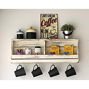 Doug and Cristy Designs White Rustic Slatted Wall Shelf