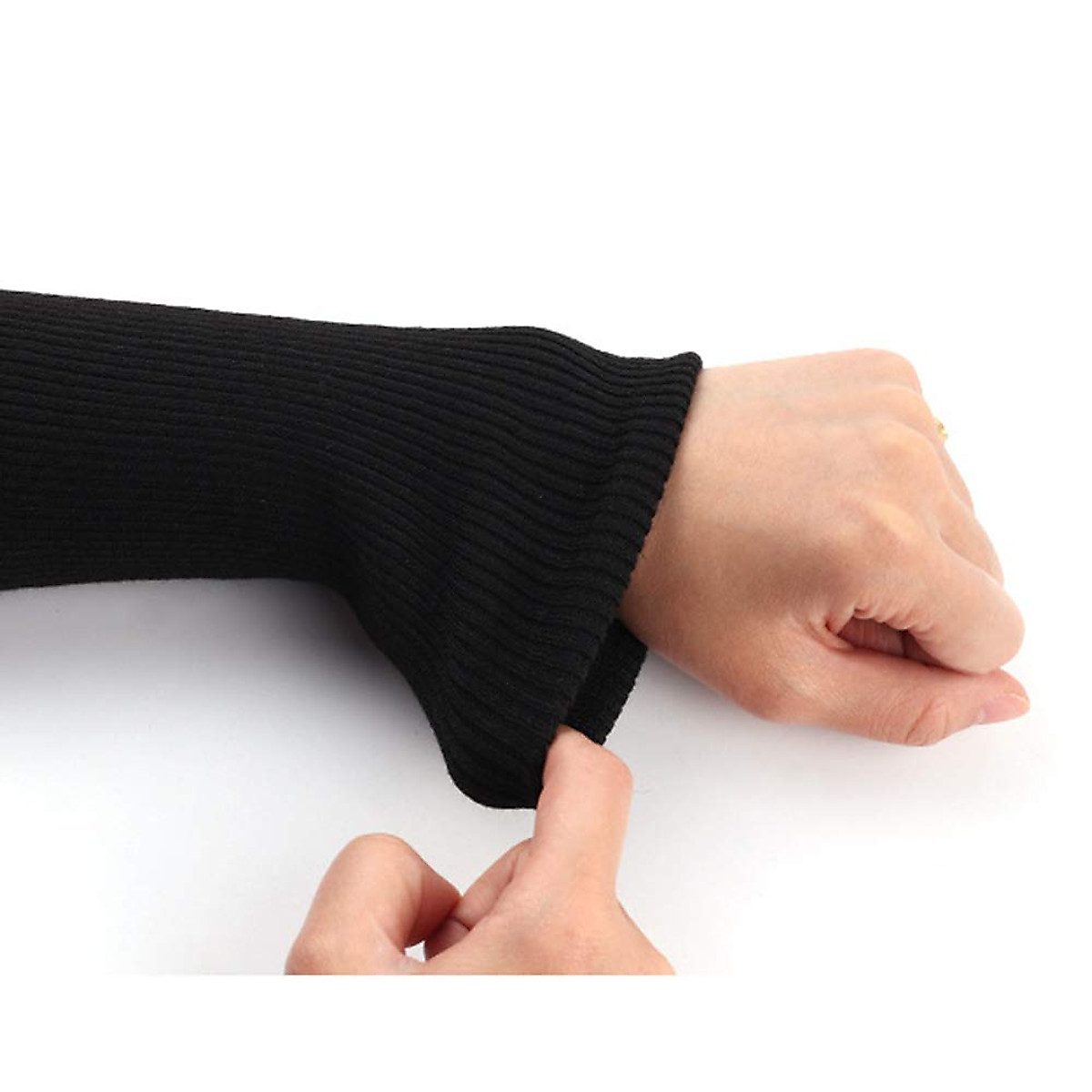 Tong Gu Tubular Knit Rib Cuff 39" x 2.8" Ribbed Trims Fabric for Sweater Jacket Coat Sewing DIY (Light Gray, 39“ x 2.8")