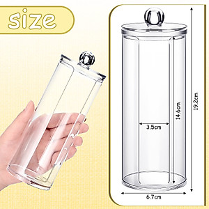 CHENGU 2 Pcs Christmas Acrylic Scrunchie Holder Organizer for Women 5.74 x 2.6 Inches Clear Scrunchie Holder Stand Hair Ties Organizer Scrunchie Storage Display for Xmas Hair Accessories Gift Holder