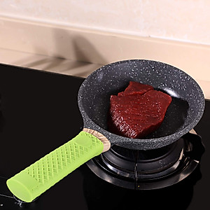 5 Pieces Silicone Hot Handle Holder Rubber Pot Sleeve Heat Resistant Kitchen Potholders for Cast Iron Pans, Metal Frying Pans, Skillets, Griddles, 5 Colors