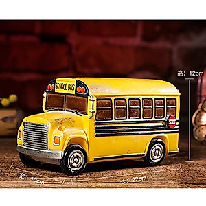 Colias Wing Home Decor Creative School Bus Stylish Design Coin Bank Money Saving Bank Toy Bank Cents Penny Piggy Bank-Yellow