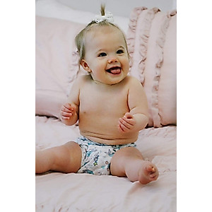 babygoal Cloth Diaper Covers 6 Pack with Wet Bag for Fitted Diapers and Prefolds with Double Gussets, Adjustable and Reusable for Baby Boys 6DCF05