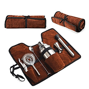Wepikk Cocktail Shaker Set Bar Tools Mixology Bartender Kit Stainless Steel Drink Mixer Portable Carry Bag Travel Kit 25.4 oz Martini Whisky Mojito Margarita Tequila