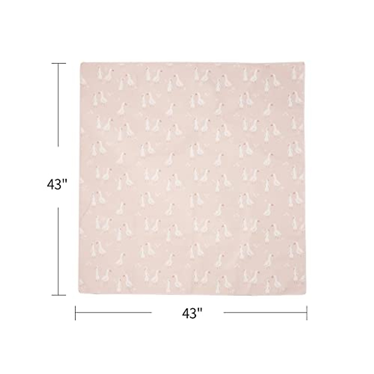 Splat Mat for Under High Chair/Arts/Crafts, Washable Baby Spill Mat Waterproof Anti-Slip Floor Splash Mat, Portable Baby Play Mat and Table Cloth (Goose, 43"x 43")