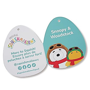 Squishmallows Original Peanuts 8-Inch Aviator Snoopy and Aviator Woodstock 2-Pack Plush - Little Ultrasoft Official Jazwares Plush - Amazon Exclusive