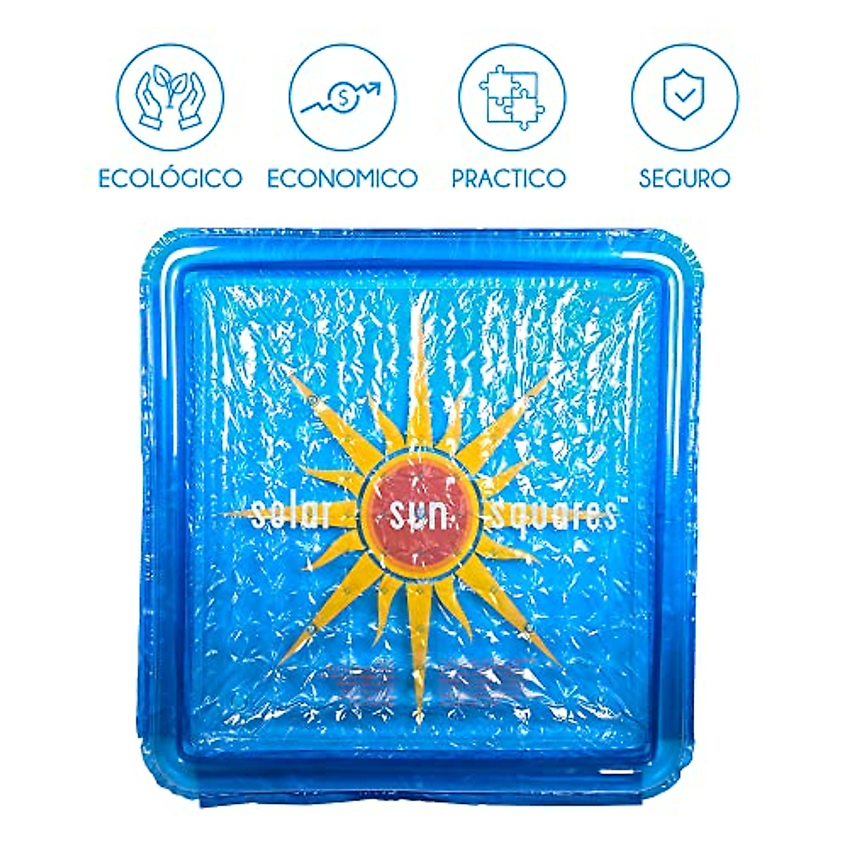 Solar Sun Rings SSSA-SB-02 UV Resistant Above Ground Inground Swimming Pool Hot Tub Spa Heating Accessory Square Heater Solar Cover, Sunburst