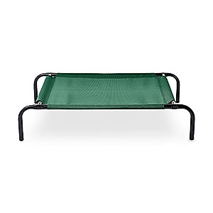 Amazon Basics Cooling Elevated Pet Bed, Small (36 x 22 x 7.5 Inches), Green