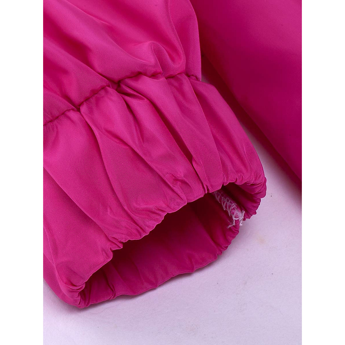 VOIKERDR Women Colorblock One Piece Outfits Set High Waist Pants Long Sleeve Zipper Front Windbreaker Jumpsuit Pink M