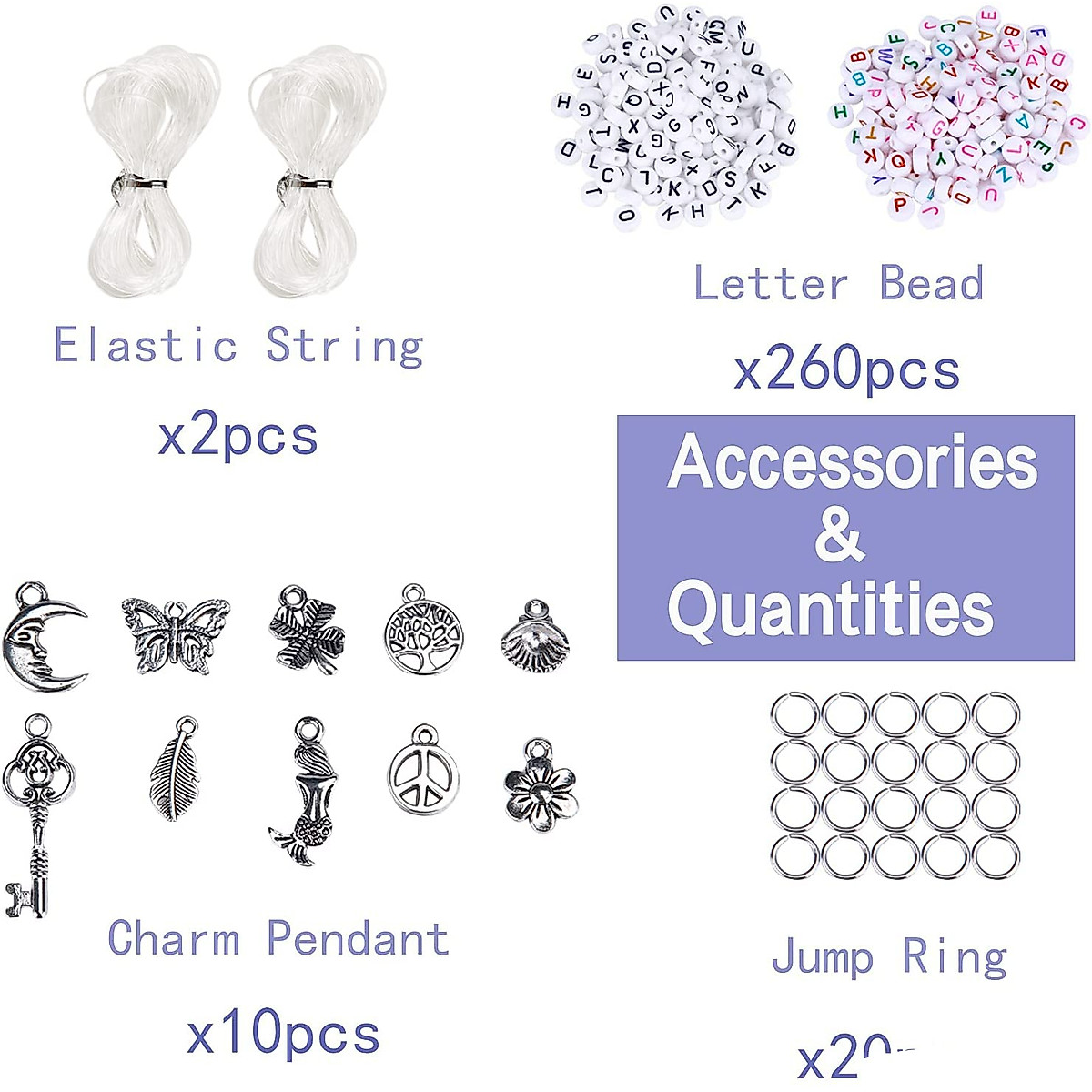 GREENTIME 3MM Bracelet Beads Kit for Bracelets Making, 35000pcs Seed Beads Small Glass Beads 8/0 Rainbow Beads Set with Letter Beads Elastic String Charms for Crafts (48 Colors)