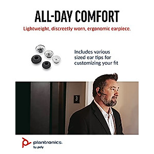 Poly Voyager Legend Wireless Headset (Plantronics) - Single-Ear Bluetooth w/Noise-Canceling Mic - Voice Controls - Mute & Volume Buttons - Ergonomic Design -Connect to Mobile/Tablet via Bluetooth -FFP