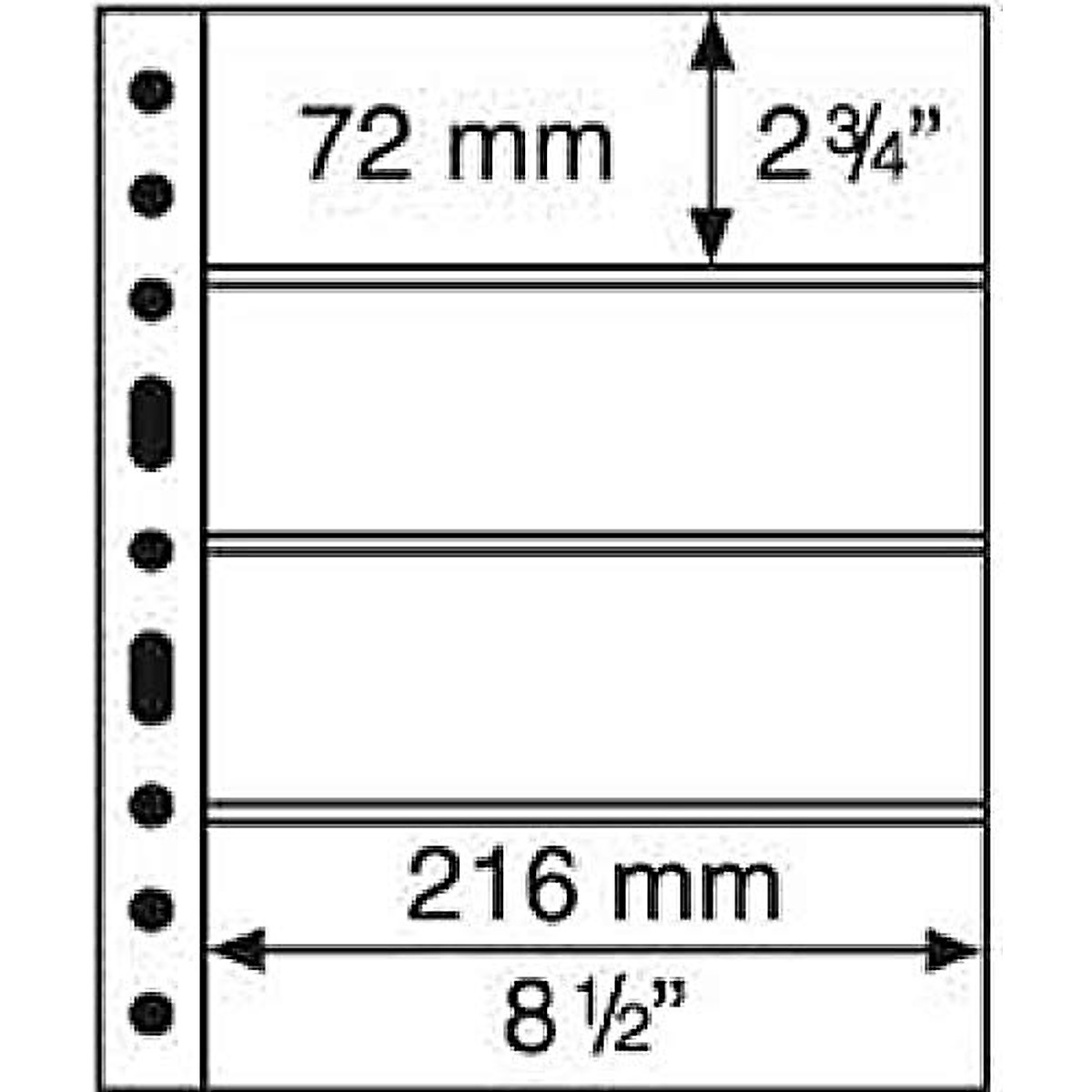 Grande Plastic Sleeves 4 Compartments Transparent