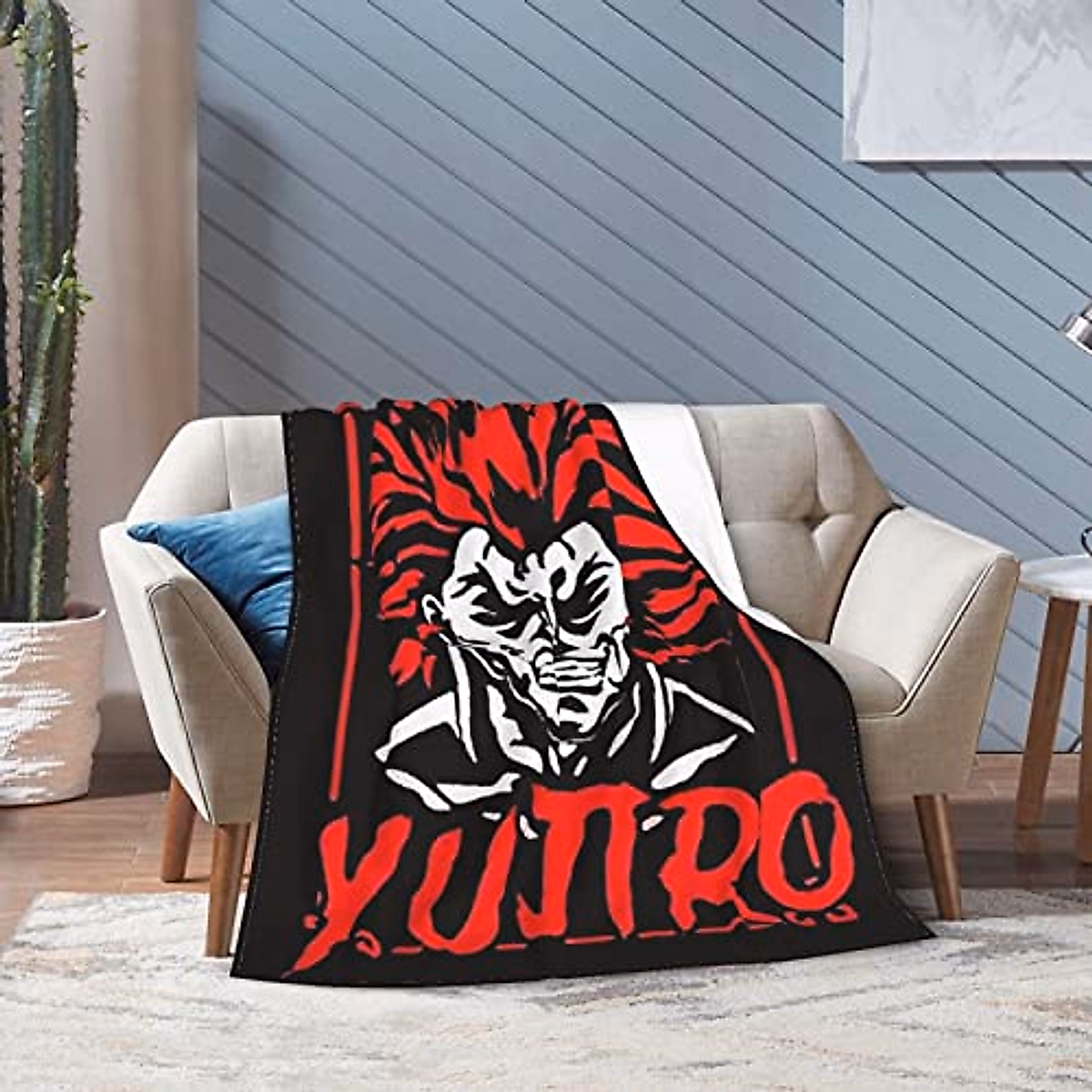 Anime Baki The Grappler Blanket Tapestry Sofa Office Bedroom Throw Blankets Super Soft Cozy Microfiber Blanket Bedding 40"X30"