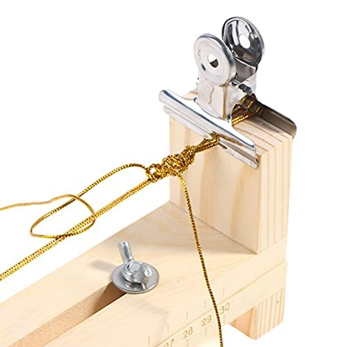 kekafu Wooden Jig Bracelet Maker Wristband Maker Kit, Adjustable Length Paracord Bracelet Maker, Safety Lanyards Weaver DIY Cord Knitting Braiding Tool for Wristband