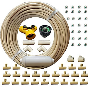 Hydrobreeze Outdoor Mistcooling System- 100 ft 3/8 Beige Tubing - 25 Misting Nozzles