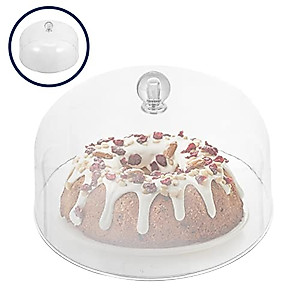 Yardwe Glass Bell Dome Glass cake display food glass dome transparent cake dome cake dome cover cover Cake Dome- Cake Dome Lid