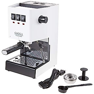 Gaggia RI9380/48 Classic Evo Pro Espresso Machine, Polar White, Small