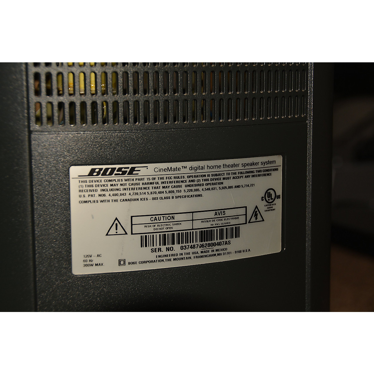 Bose CineMate Digital 2.1 Channel Home Theater Speaker System - New Open Box