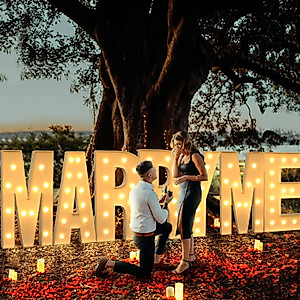 imprsv Marquee Light Up Letters, Mosaic Letters 4FT Marquee Letters for Baby Shower Engagement Graduation Party Decor, Large Marquee Letters for Party Decorations, Letter B (Need to Assemble)