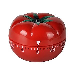 Jayron JR-WG017 Kitchen Cooking Timer Tomato Cartoon Mechanical Countdown Hour Meter for Cooking Homework Baking Learning Body-Building