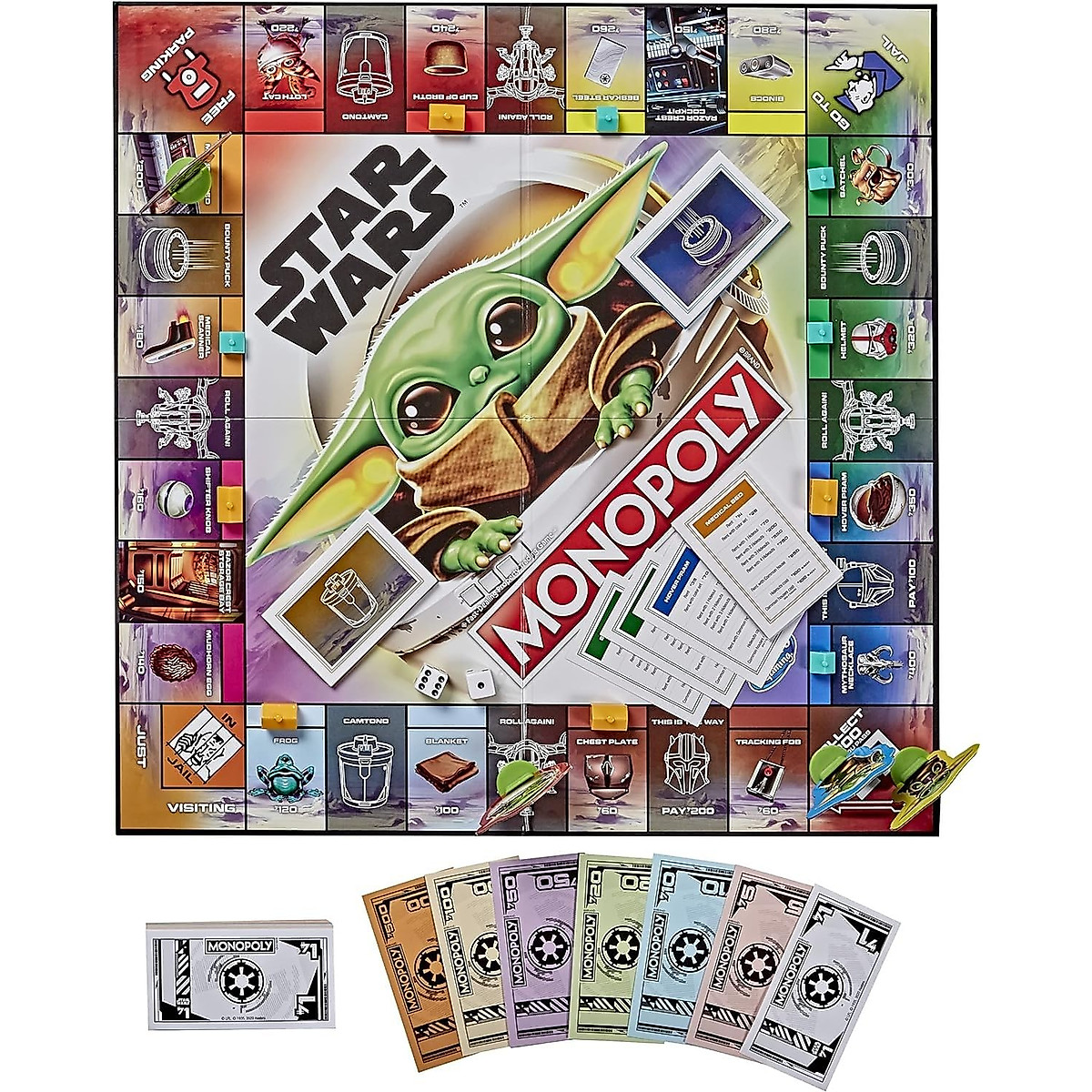 Monopoly: Star Wars The Child Edition Board Game for Families and Kids Ages 8 and Up, Featuring The Child, Who Fans Call Baby Yoda