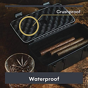 Pardo Cigar Travel Humidors with Built-in Humidifier Disc - Holds up to 15 Cigars - Airtight, Waterproof, Portable & Durable Humidor Cigar Box - Cigar Accessories Ideal Valentines Day Gifts for Him