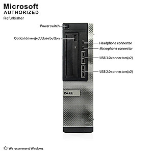 Dell Optiplex 7010 Desktop Computer PC, Intel Quad-Core i5, 1TB HDD Storage, 8GB DDR3 RAM, Windows 10 Pro, DVD, WiFi, New 24in Monitor, RGB Productivity Bundle (Renewed)