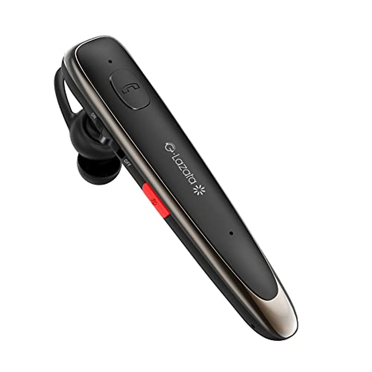 Glazata Wireless Headset with ENC Dual Mic Noise Canceling & Mute Key, apt-X & apt-X HD for Driving, Office, Business, Compatible with Cell Phone and PC 「Black」