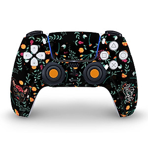 Day of The Dead French Bulldog Vinyl Faceplate Sticker Gaming Skin Case Cover Compatible with Sony Playstation 5 PS5 Digital Edition Console and DualSense Controller