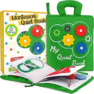 deMoca Busy Book for Toddlers 1-3, Quiet Book Montessori Toy for Toddlers, Travel Toy with 9 Activities, Learning Kids Felt Toy for Boys & Girls, Packaging May Vary