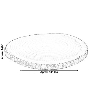 Vintiquewise Barky Natural Wood Slabs Rustic Ornament Slice Tray Table Charger - 18 Inch Dia