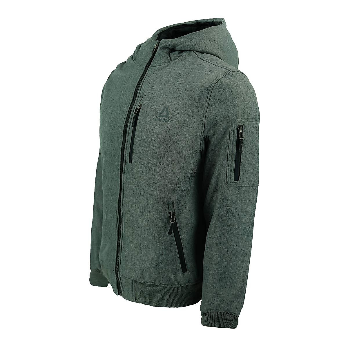 Reebok Men's Standard Softshell Active Jacket, Hooded Gray, 2XL